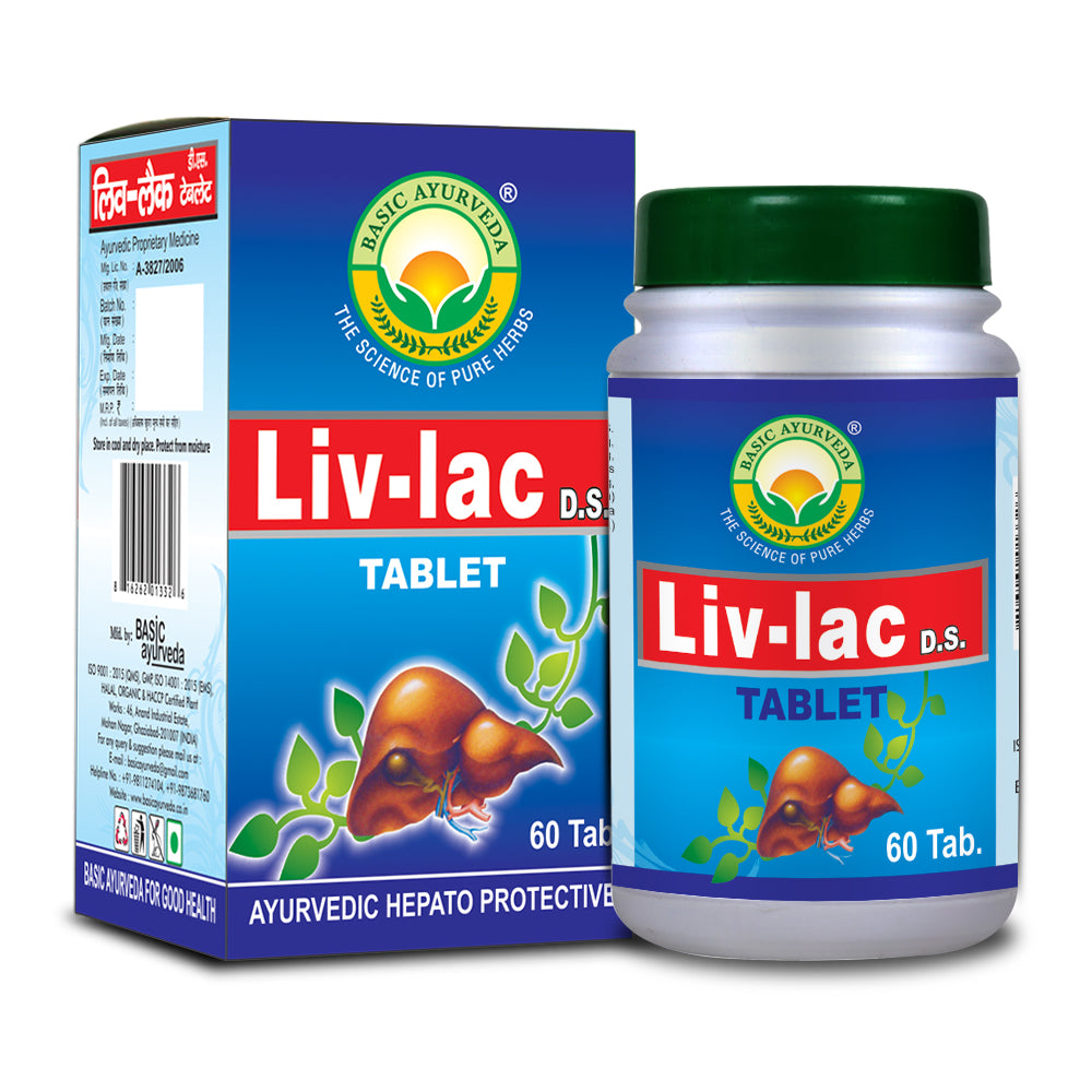 Basic Ayurveda Liv-Lac Tablet (60 Tablet) | Helpful for Fatty liver